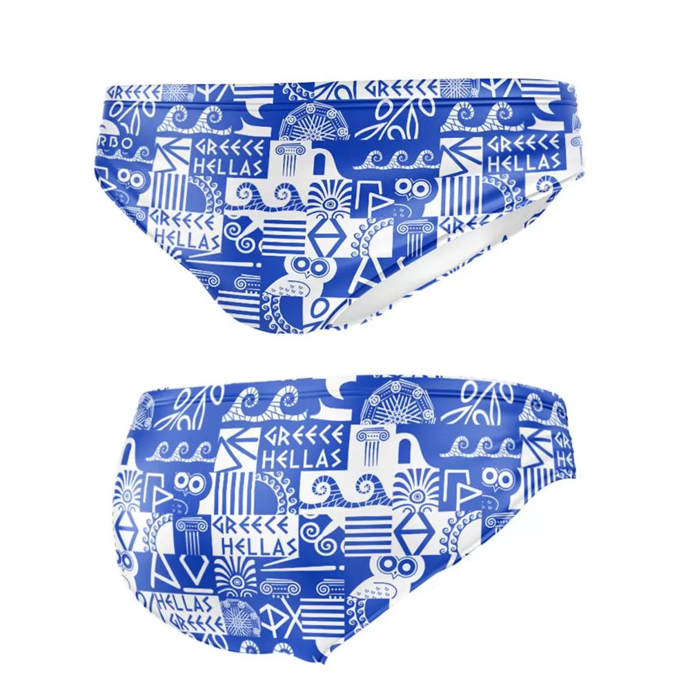 TURBO Greece Squares - 731991 - Mens Suit - Water Polo – Waterpoloshop